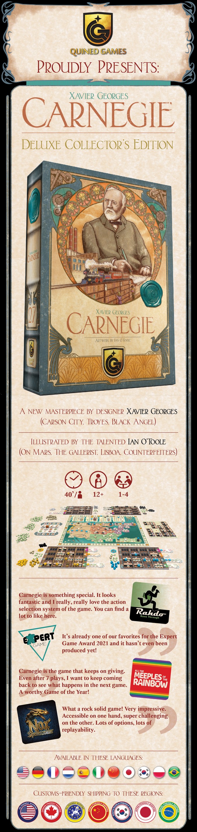 Carnegie Deluxe Kickstarter Edition | Monopolis - Toko Board Games